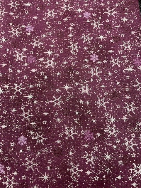 Cottage Flair. Stars And Star Flakes Purple Silver